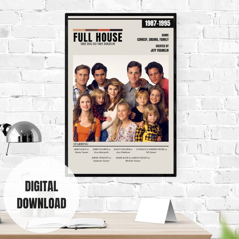 Full House Poster | Tv Show Poster | Theater Room Decor | Wall Art ...