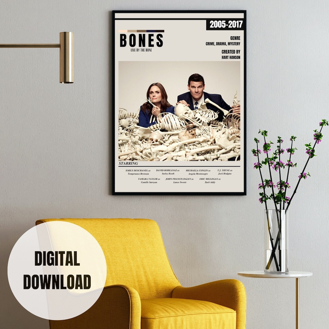 Bones Poster | Tv Show Poster | Theater Room Decor | Wall Art | Wall ...