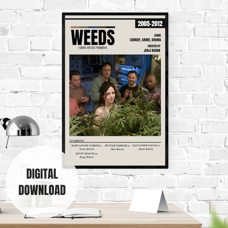 Weeds Poster | Tv Show Poster | Theater Room Decor | Wall Art | Wall ...