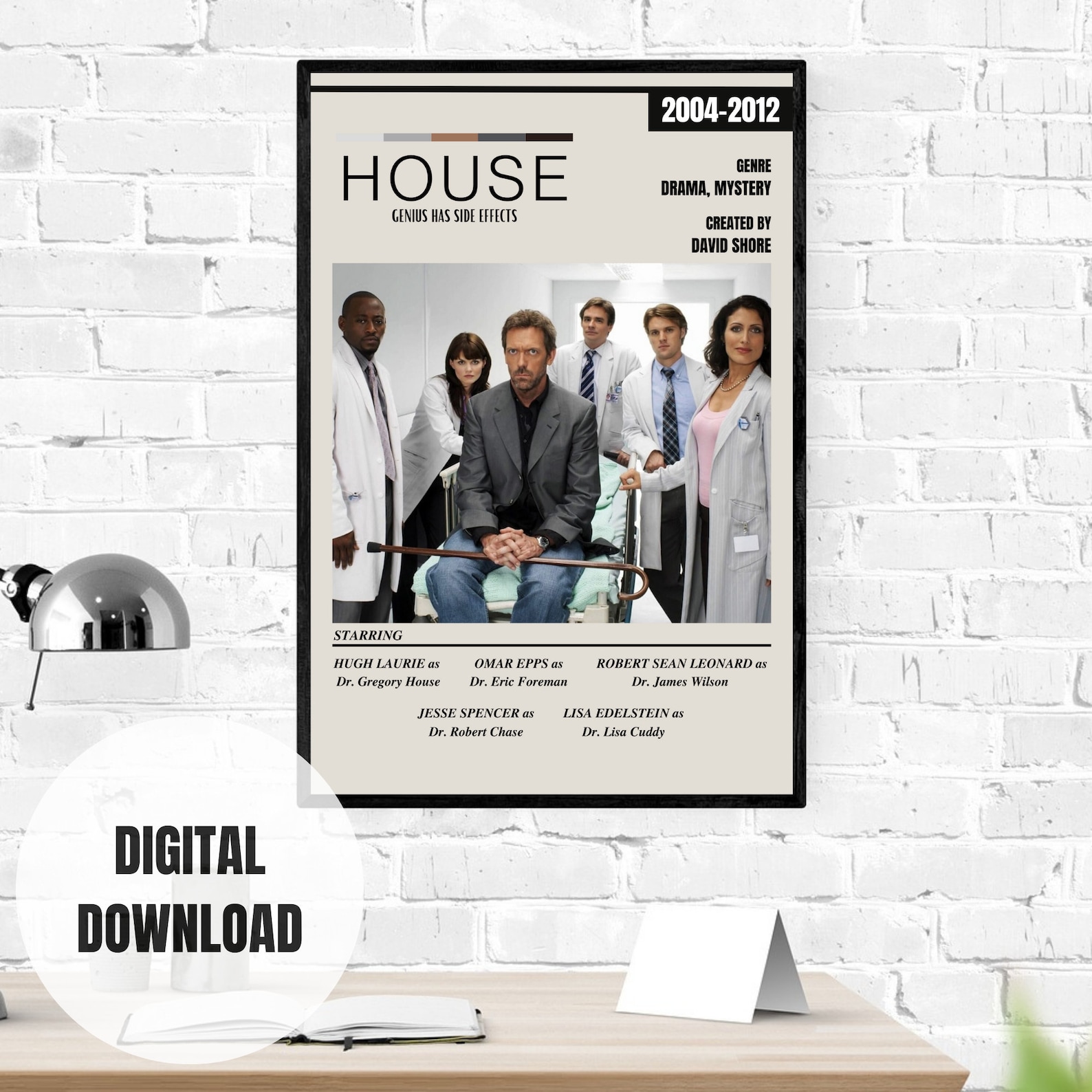 House MD Poster | Tv Show Poster | Theater Room Decor | Wall Art | Wall ...