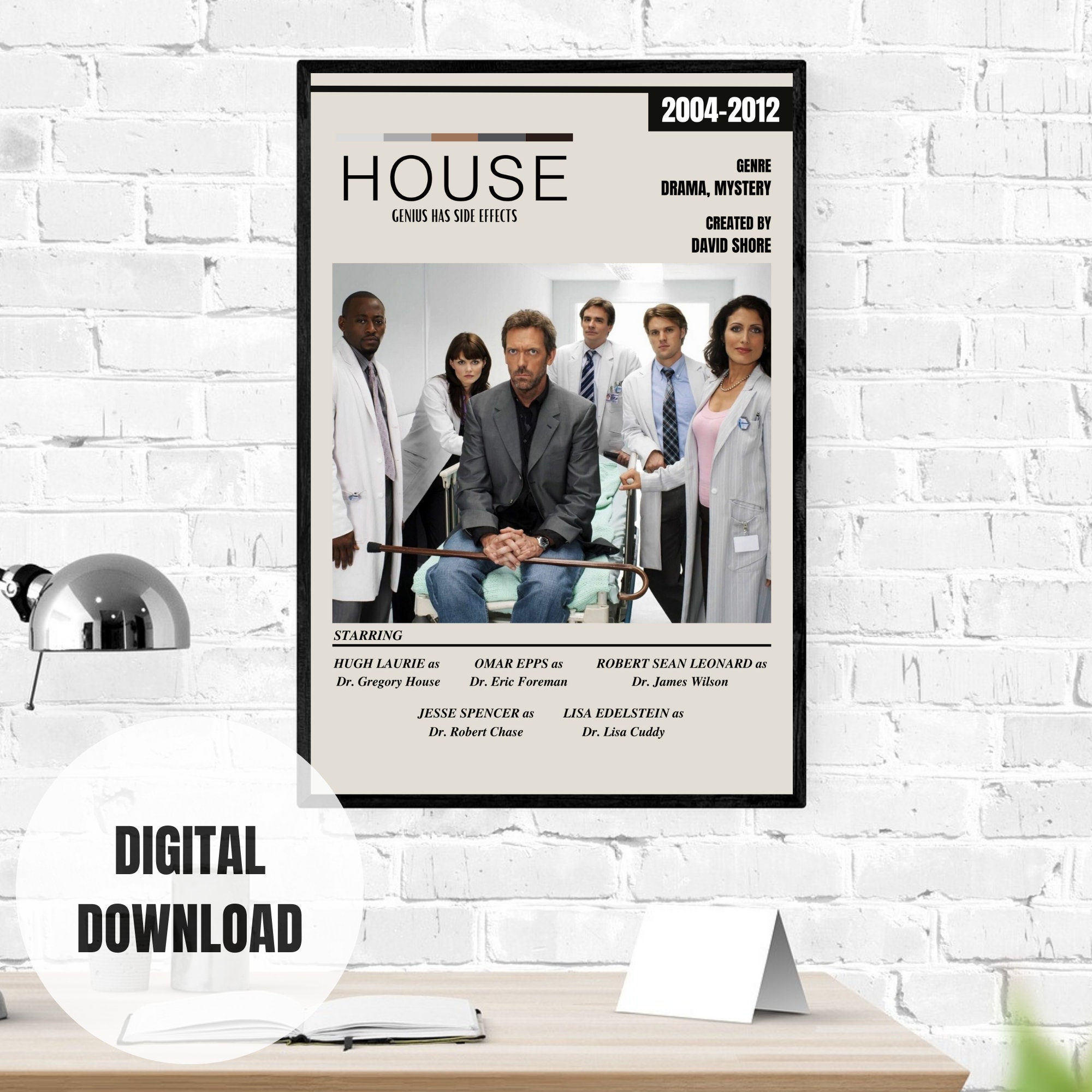 House MD Poster Tv Show Poster Theater Room Decor Wall Art Wall Decor ...