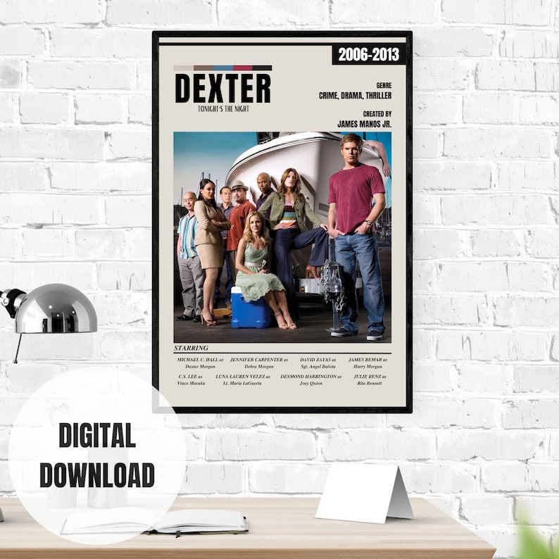 Dexter Poster Tv Show Poster Theater Room Decor Wall Art - Etsy