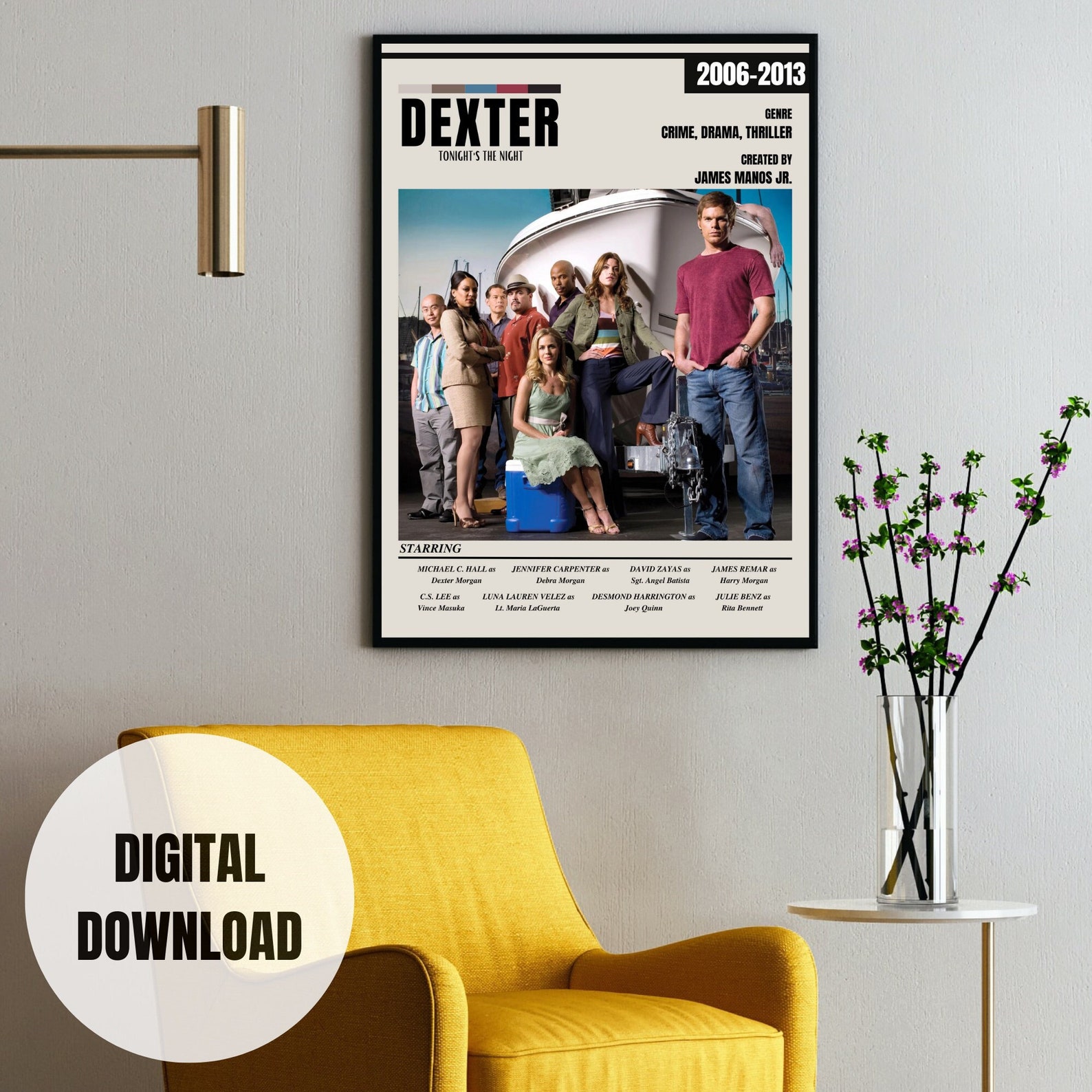 Dexter Poster Tv Show Poster Theater Room Decor Wall Art Wall Decor Tv ...