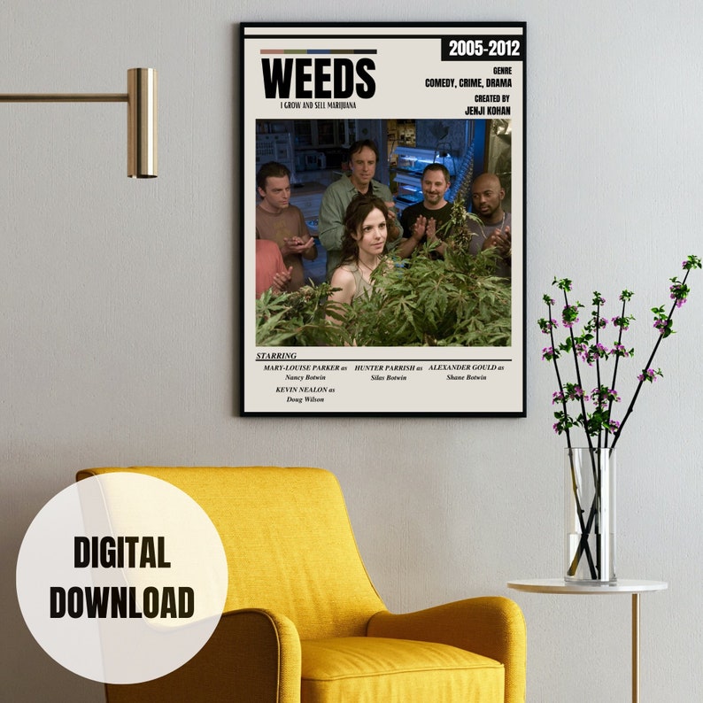 Weeds Poster | Tv Show Poster | Theater Room Decor | Wall Art | Wall ...