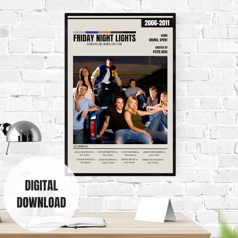Friday Night Lights Poster | Tv Show Poster | Theater Room Decor | Wall ...