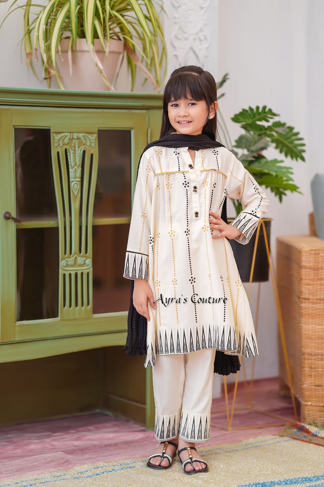 Pakistani Kids Girls Shalwar Kameez 3 Piece Suit - Etsy