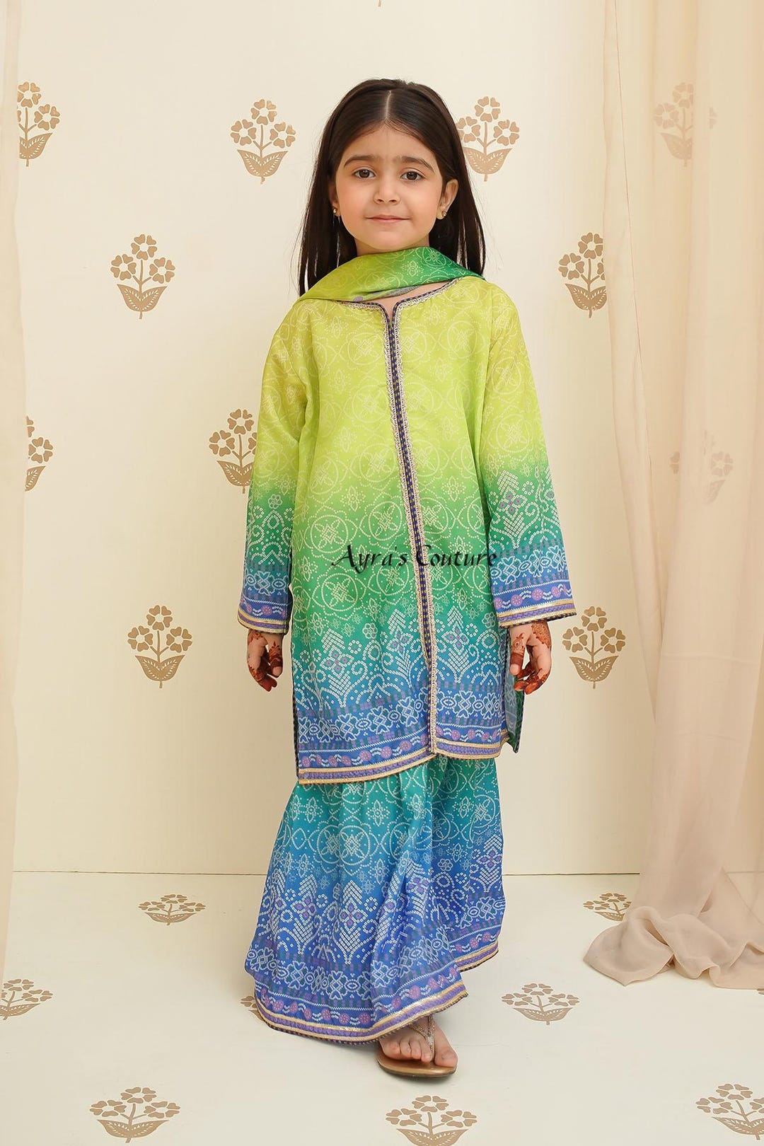 Kids Toddler Eid Shalwar Kameez Gharara 3 Piece Formal Suit - Etsy
