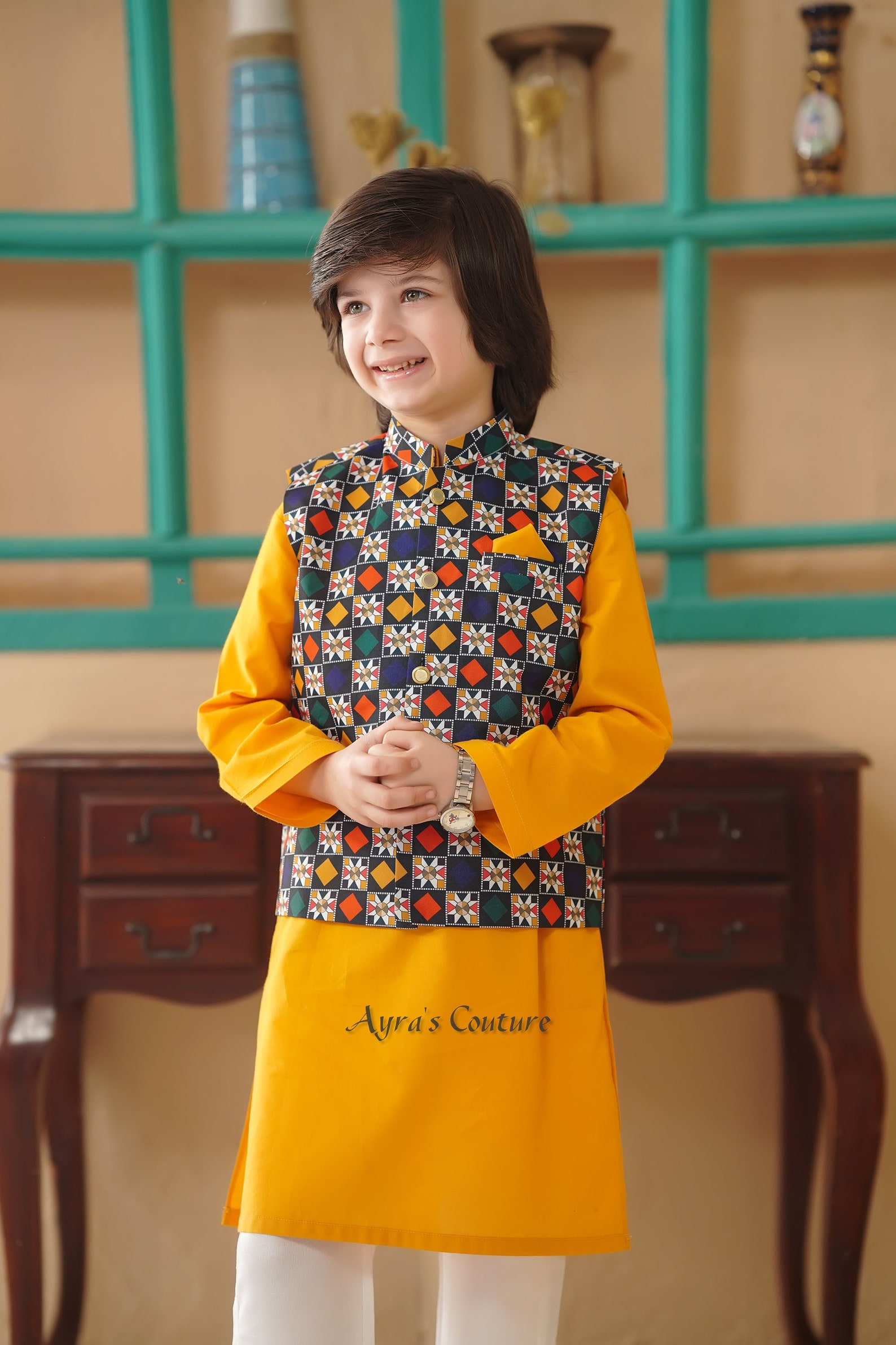 Pakistani Boys Eid Eastern Wear Shalwar Kameez With Waist Coat - Etsy