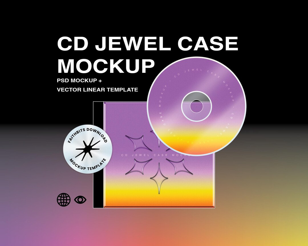 CD Jewel Case Photoshop Mockup, PSD Mockup Template, Disc Music ...