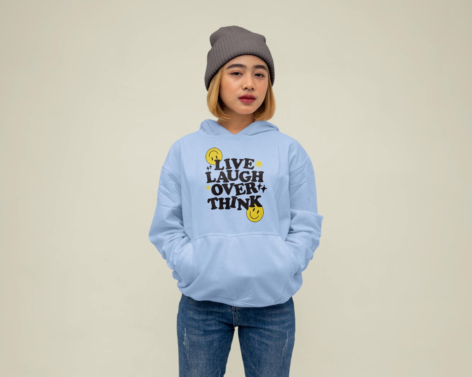 Live Laugh Overthink PNG and SVG, Tshirt Design and Merch High Quality ...