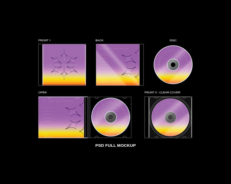 CD Jewel Case Photoshop Mockup, PSD Mockup Template, Disc Music ...