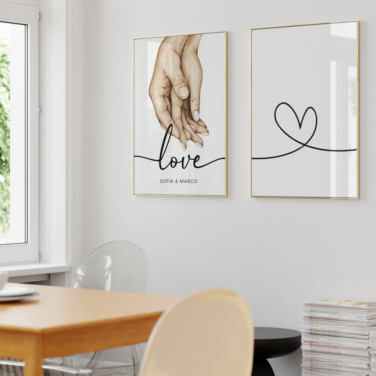 Set of 3 - Personalized Posters With Names - Family Posters - Premium ...