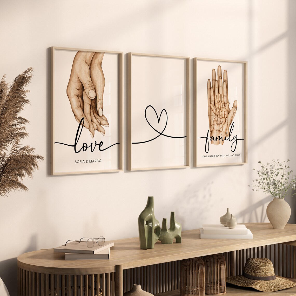 Set of 3 - Personalized Posters With Names - Family Posters - Premium ...