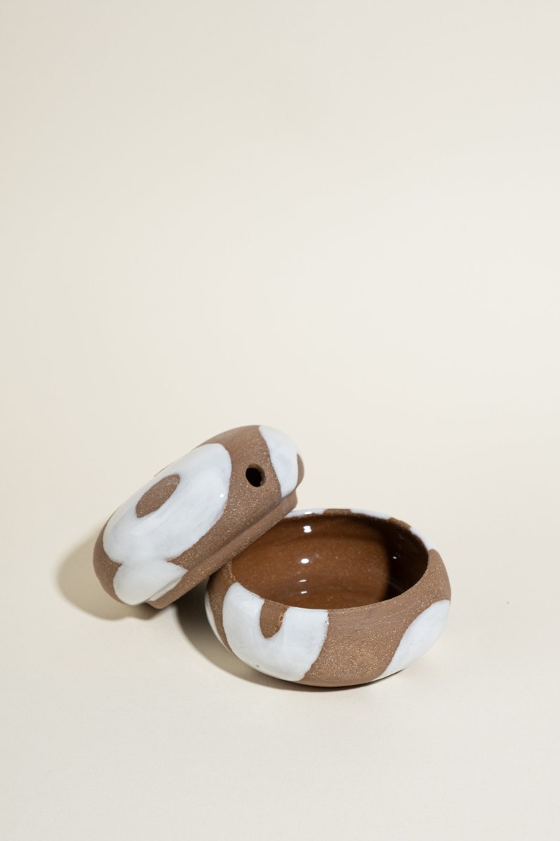 Brown Cream Dot Incense Stick Holder, Ceramic Incense Cone Burner ...