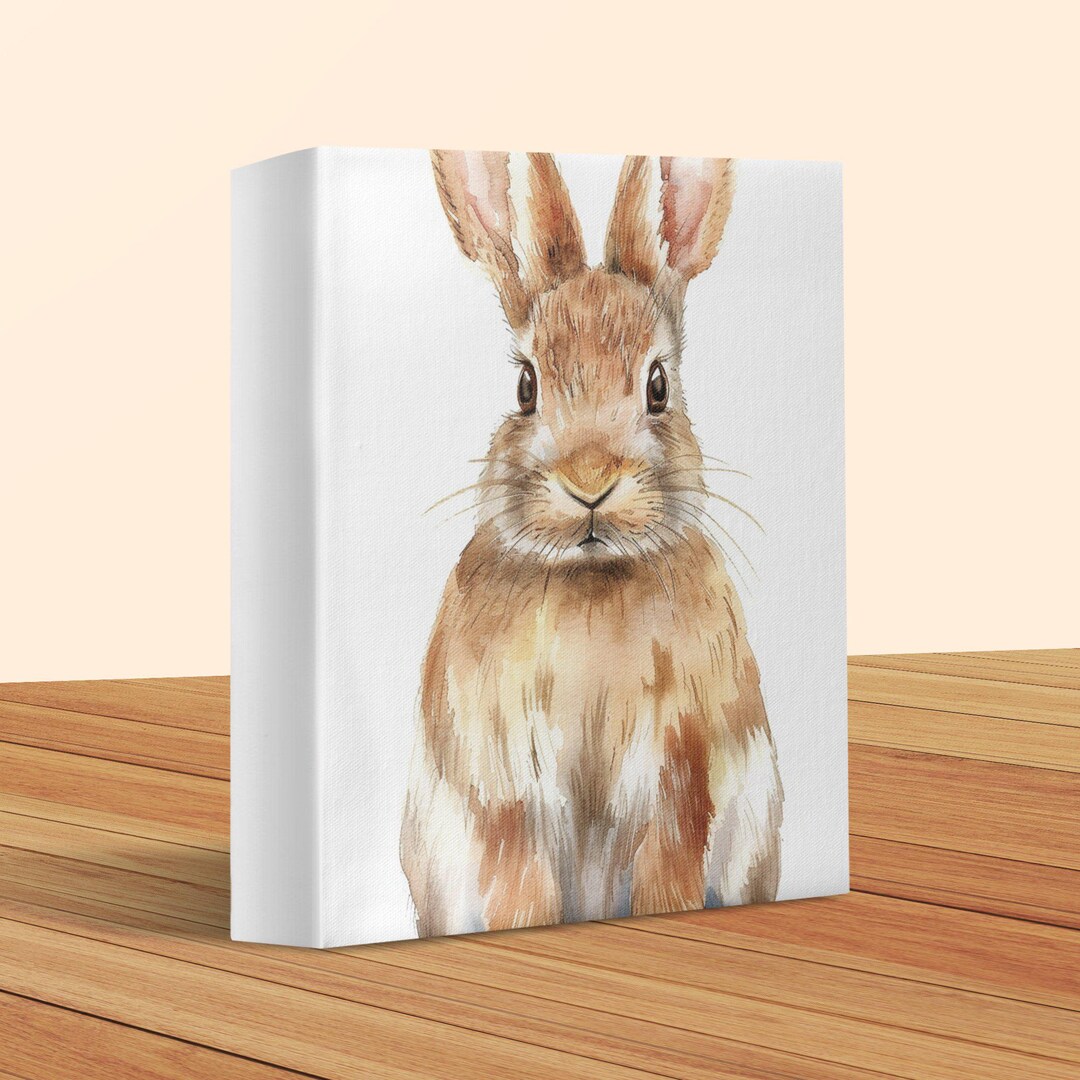 Watercolor Bunny Art Print, Cute Rabbit Wall Decor, Animal Lover Gift ...