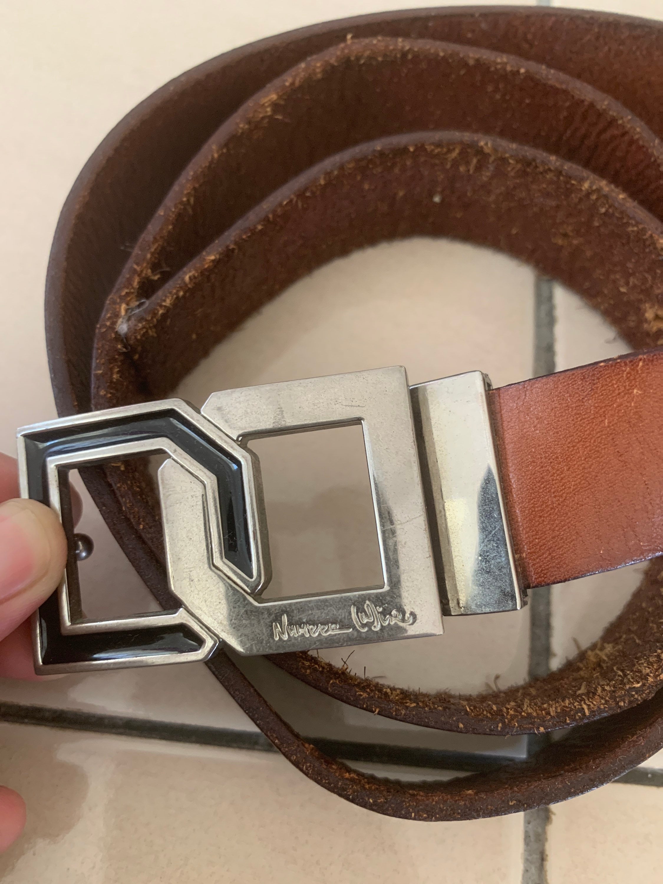 Number Nine Japan Leather Belt - Etsy