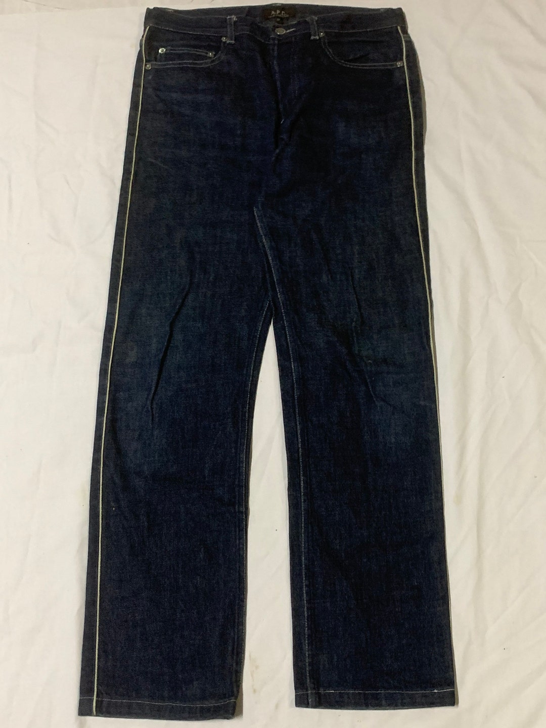 APC PARIS Blue Side Selvedge Denim - Etsy