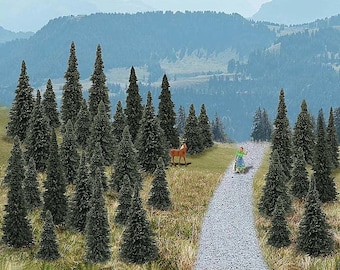 N Scale Pine Trees - Etsy