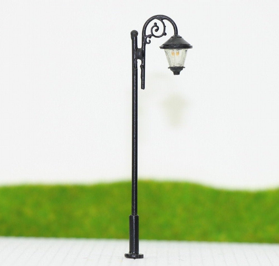 LED Model Lamp Post Street Light Garden Miniature Mini Lamppost Lamps ...