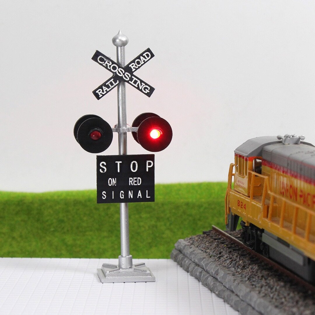 Model Train Railway Railroad Traffic Light Railroad Crossing Signals ...