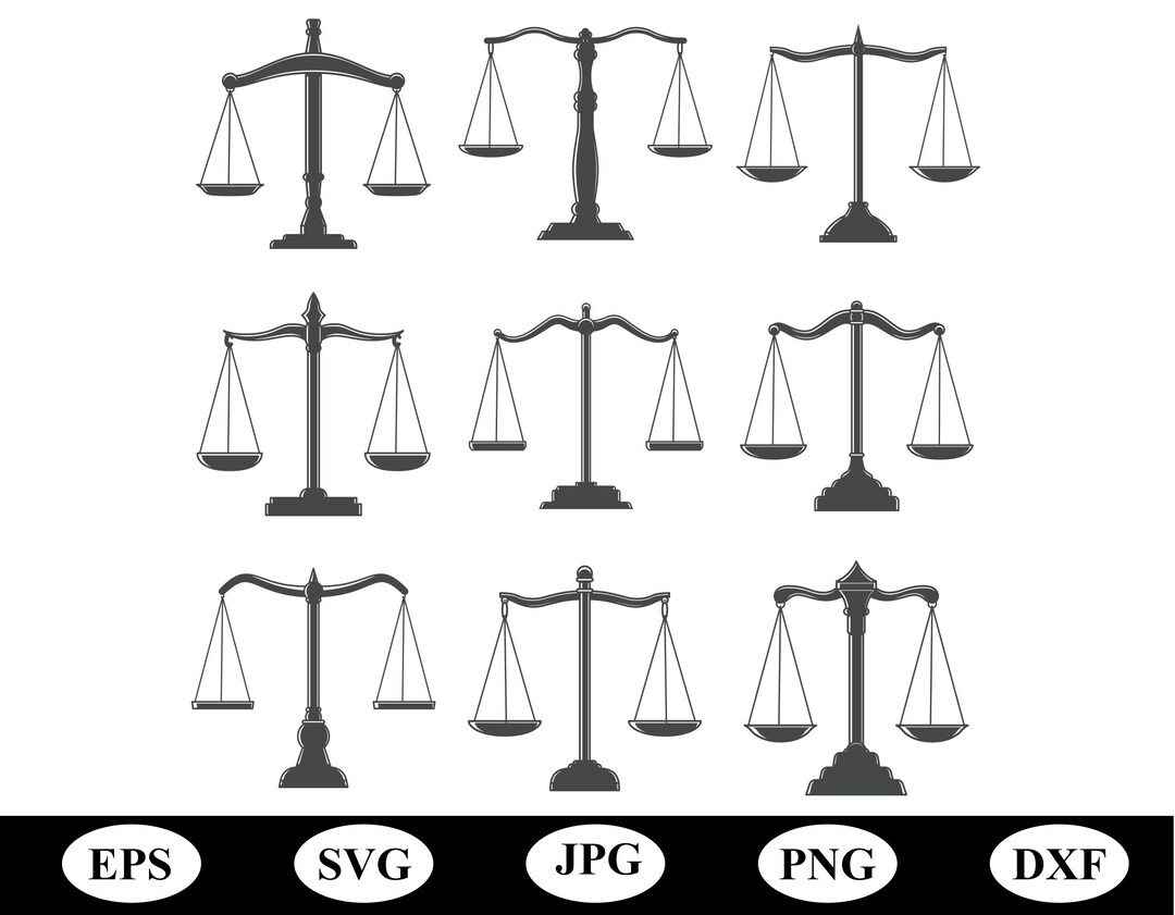 Silhouette Measuring Scales Logo Set Illustration Design Element ...