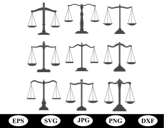 Silhouette Measuring Scales Logo Set Illustration Design | Etsy