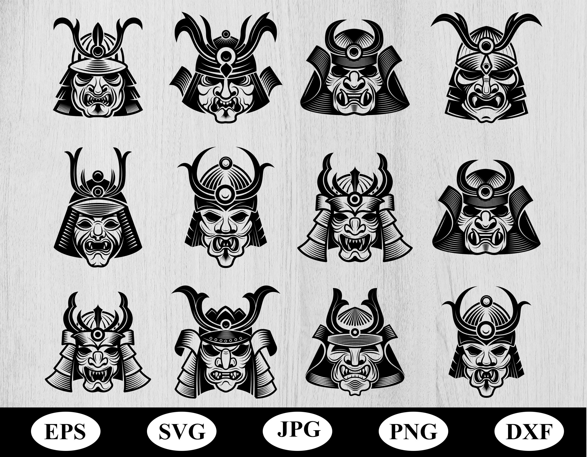 Japanese Samurai Face Tattoo