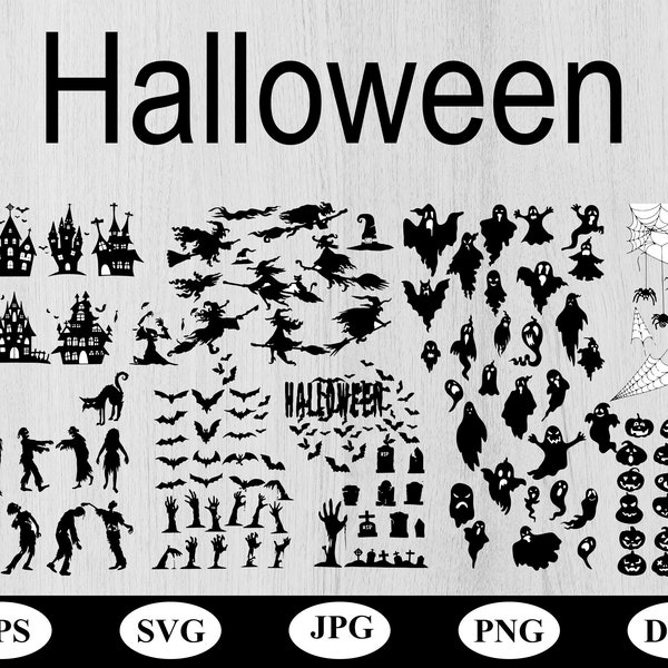 Halloween Elements Svg - Etsy