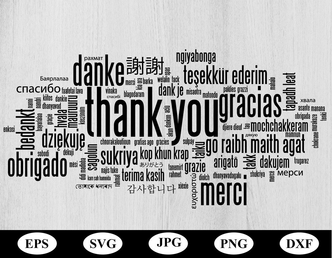 Thank You Lettering Typography Illustration Silhouette Svg, Thank You ...