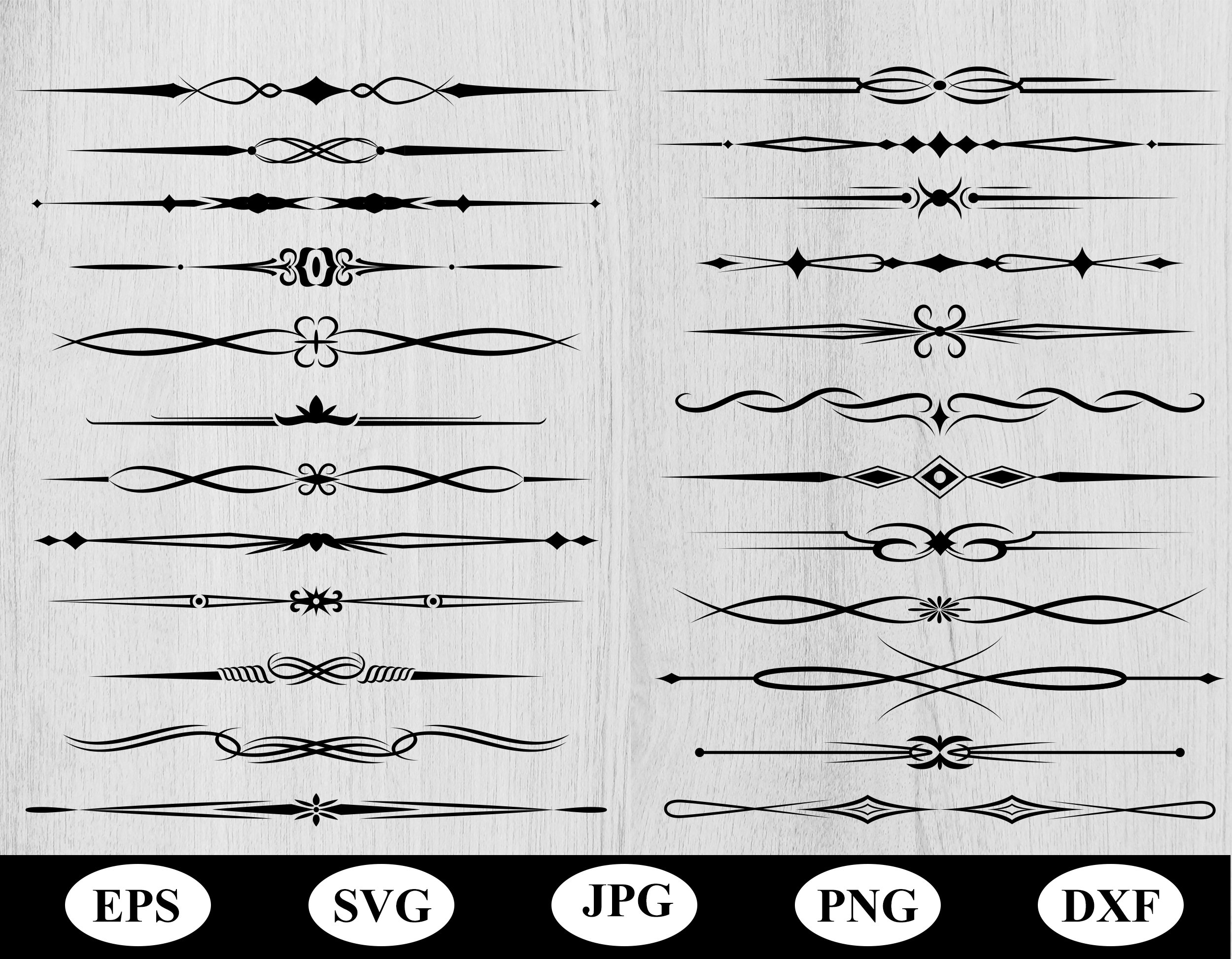 Different Type of Dividers Illustration Sets Collection Bundle Svg ...