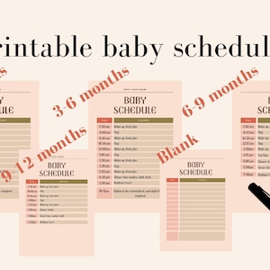 6 Months of Printable Baby Schedules Newborn to 6 Months Calendars ...