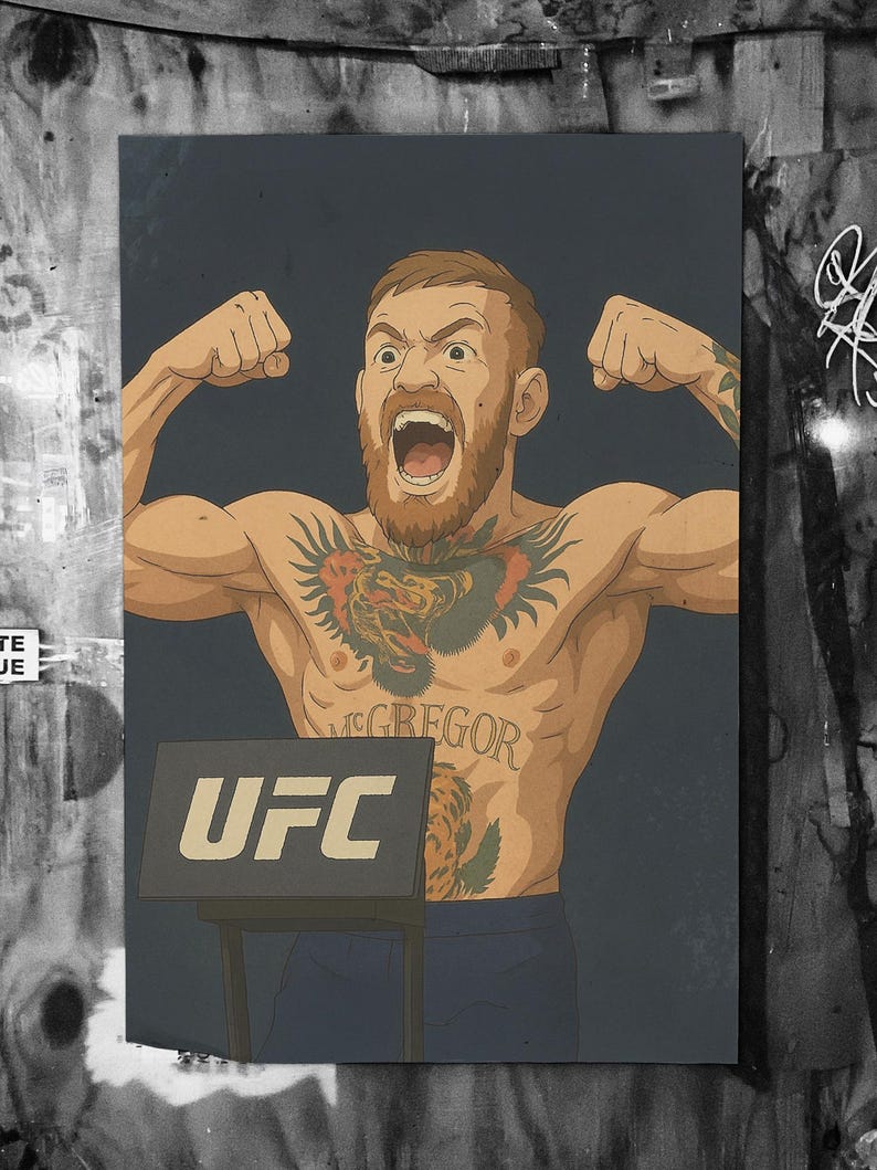 Conor Mcgregor UFC Legends Art Printable in Ghibli Style, UFC MMA ...