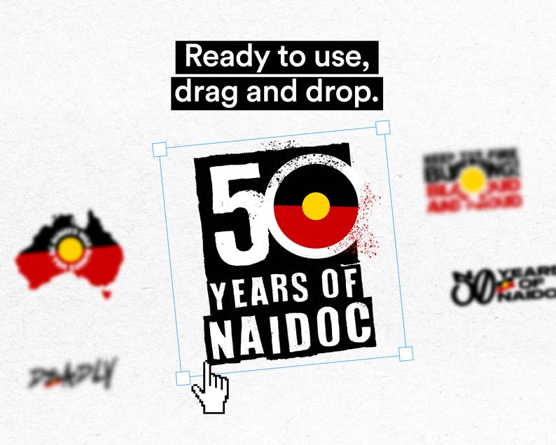NAIDOC Aboriginal Indigenous Australian 12 Graphic Bundle in Black and ...