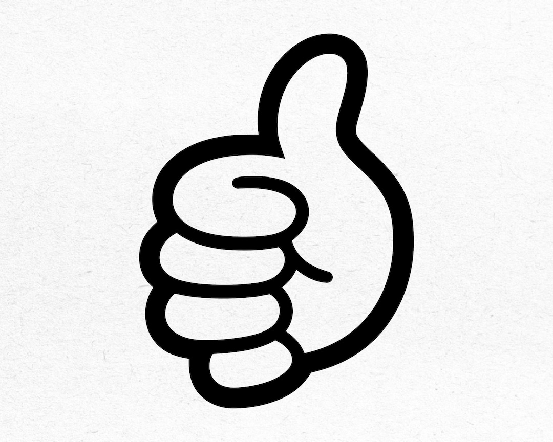 Thumbs up Cut File: Svg Png Pdf Jpg Illustrator. Ideal for Crafts ...