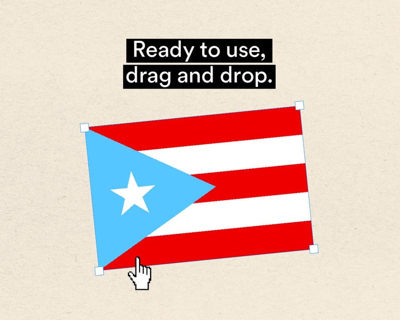 Puerto Rico Light Blue Flag (1898-1952) Bundle, 30 Digital Files ...
