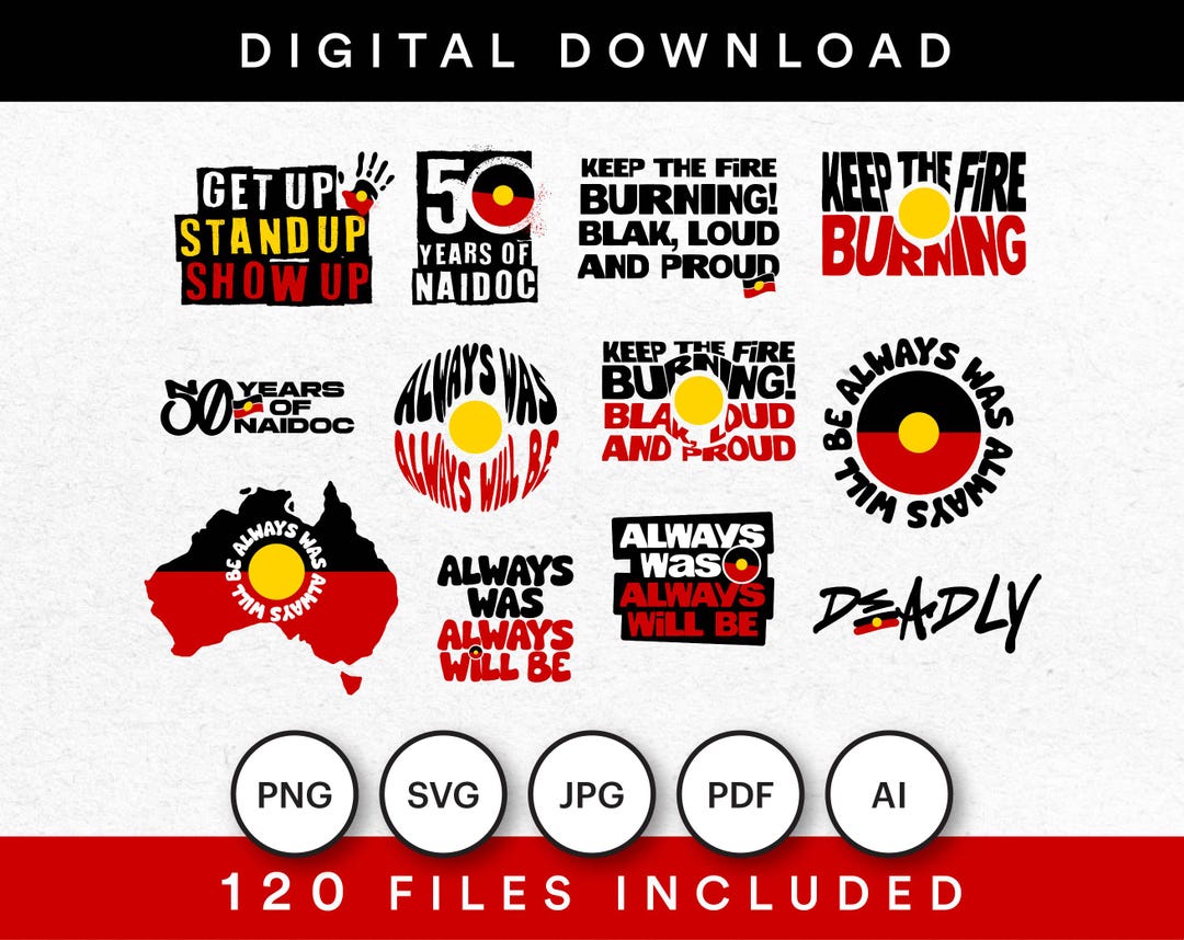Aboriginal Graphic Bundle: Indigenous Australian Vector File, Black ...