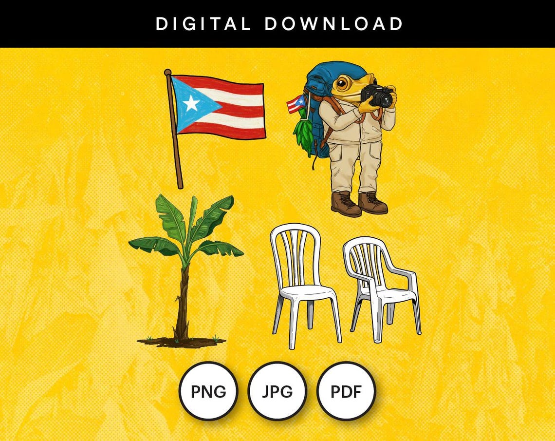 DTMF Inspired Illustration Bundle (digital Download) El Sapo Concho, Debi Tirar Mas Fotos, Chair ...