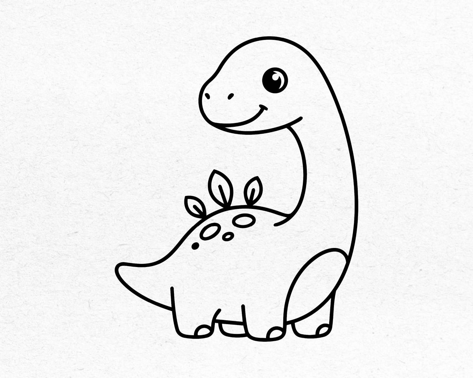 Dinosaur Outline Graphic: Svg Png Pdf Jpg Illustrator. Ideal for Kids ...