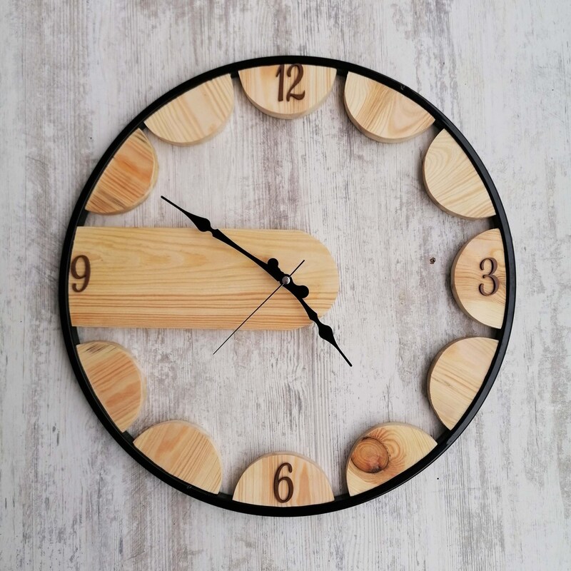 Handmade Wood Clock - Etsy