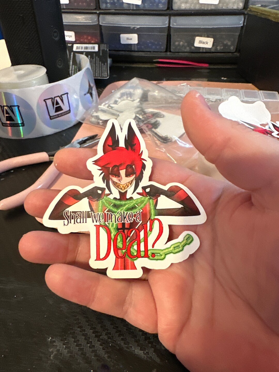 Lets Make a Deal Hazbin Hotel Alastor Sticker - Etsy