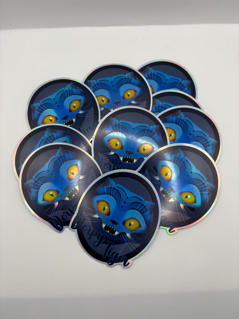 K-pop Demon Hunter Derpy Tiger Holographic Sticker - Etsy