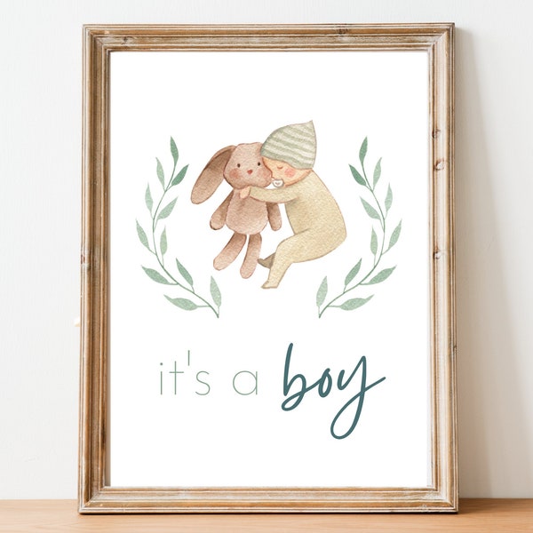Its a Boy Printable Sign Digital Download Gender Reveal Boy Sign ...
