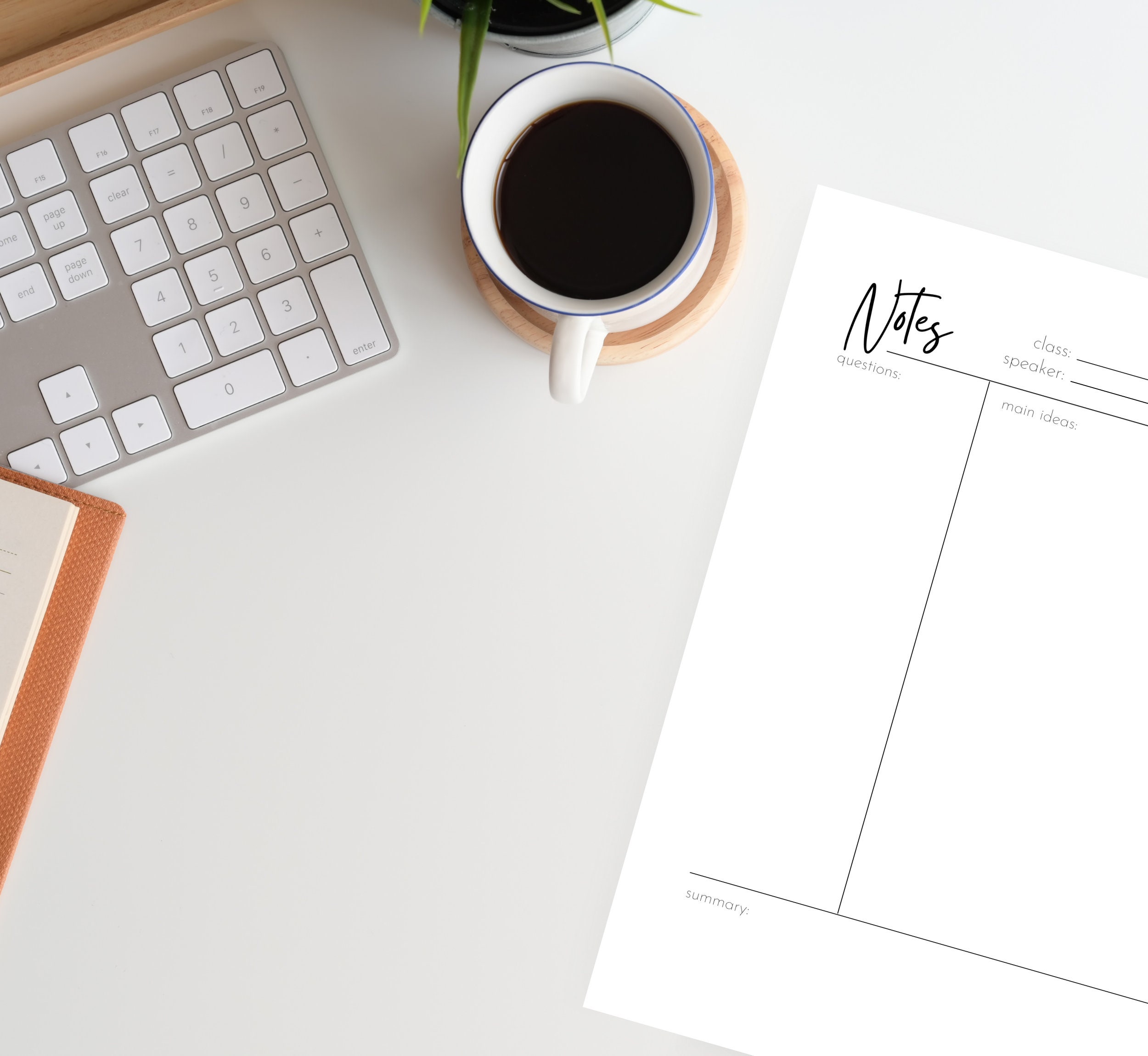 Lecture Notes Printable | Note Taking for Sermon or Lectures, PDF ...