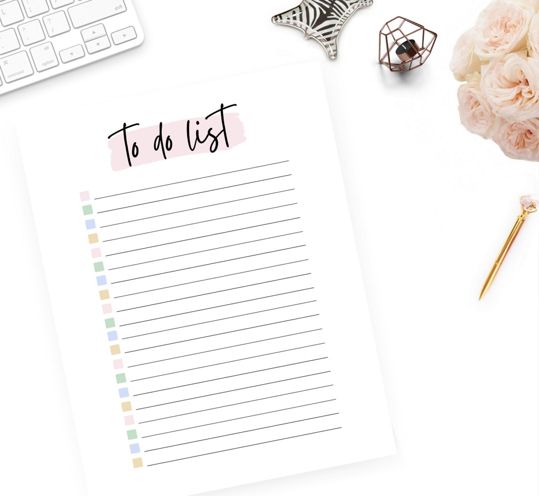 To Do List Printable | Cute to Do List, Planner to Do List, to Do Page ...