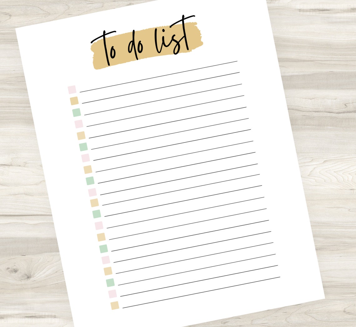 To Do List Canva Template to Do List Printable, List Template, Editable ...