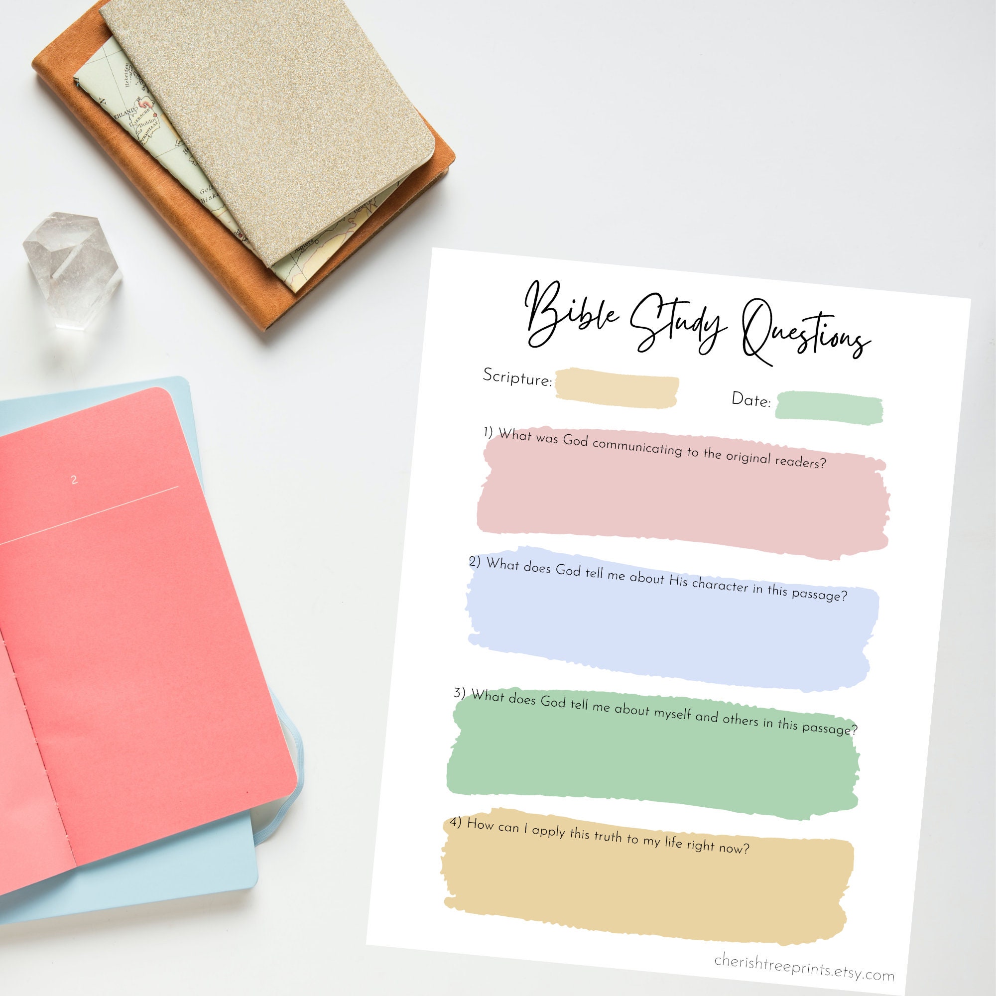 Bible Study Printable, Bible Verse Questions, Devotional Printable for ...