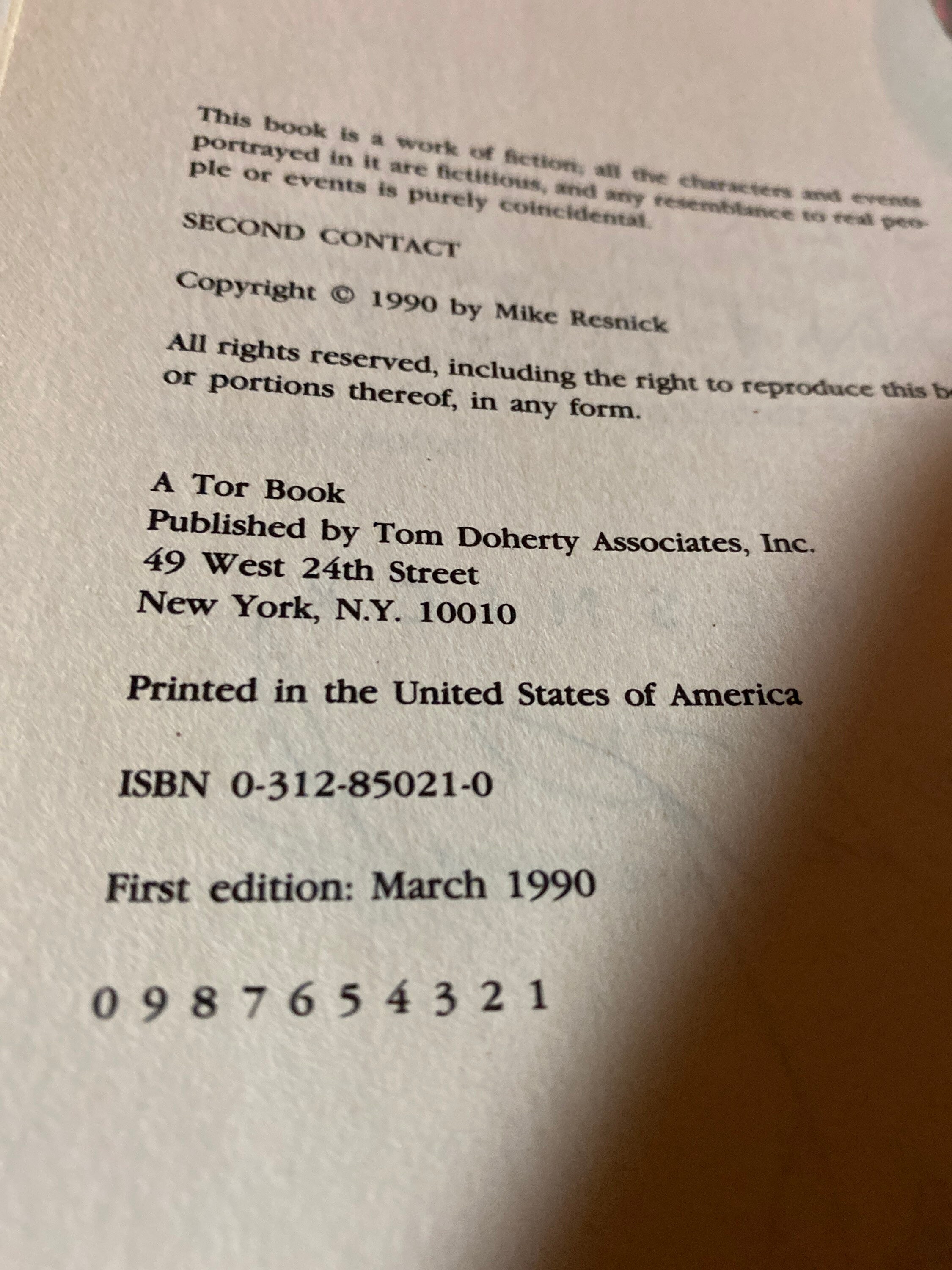 Second Contact Mark Resnick Signed First Edition. - Etsy