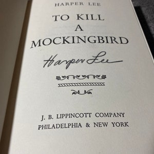 To Kill a Mockingbird, Harper Lee, Signed Book/ Authenticated - Etsy