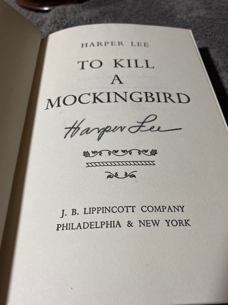 To Kill a Mockingbird, Harper Lee, Signed Book/ Authenticated - Etsy