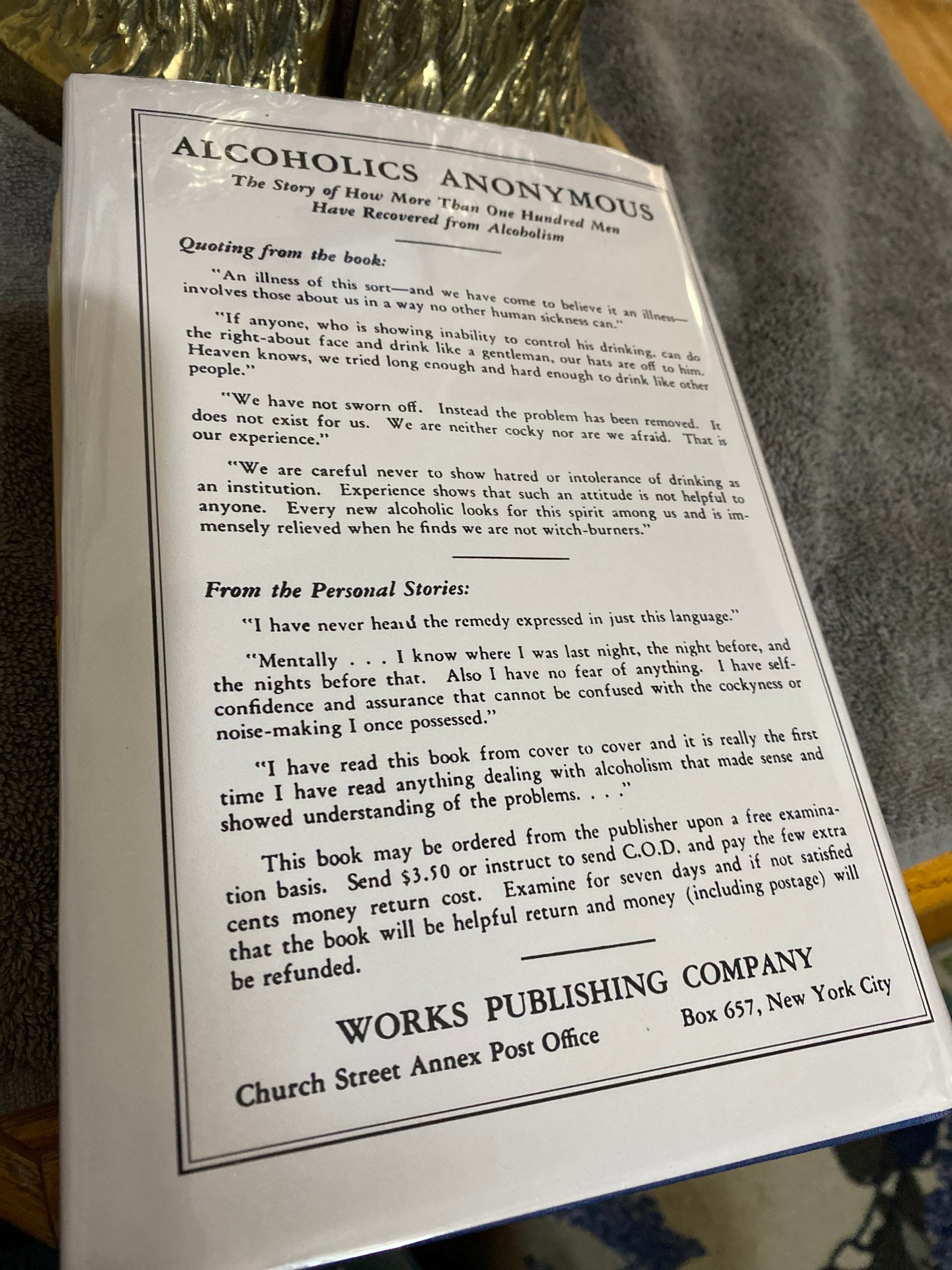 AA Big Book: First Edition, Second Printing, 1941, Signed - Etsy